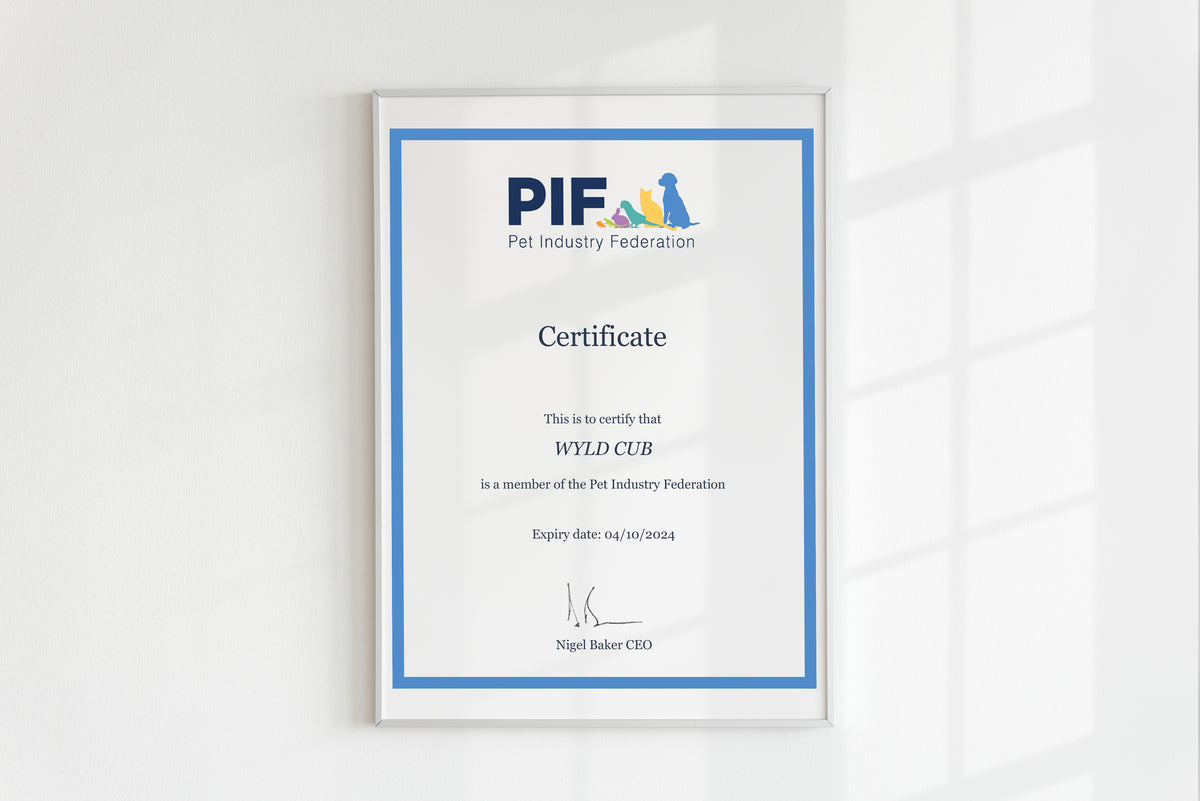 Wyld Cub: A proud member of PIF (Pet Industry Federation) – WYLD CUB